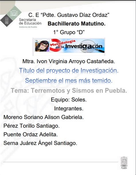Biblioteca Escolar Y Digital FRIDA KAHLO BACHILLERATO CEGDO Sismos Y