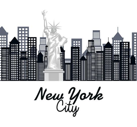 Diseño de ilustración de vector de paisaje urbano de ciudad de nueva