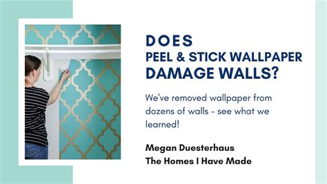Does Peel And Stick Wallpaper Damage Walls Youtube