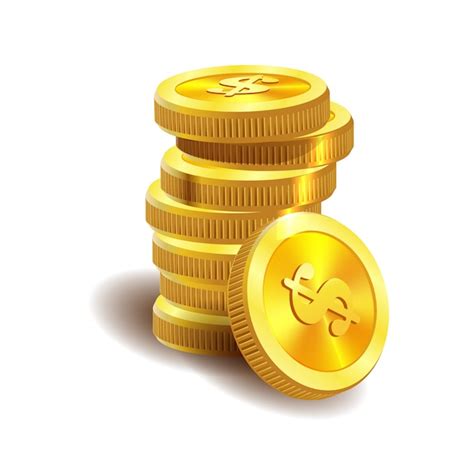 Ilustração de moedas de ouro Vetor Premium