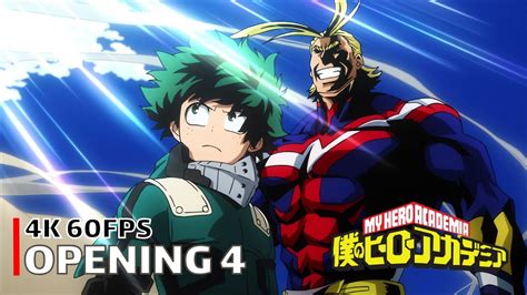 My Hero Academia Opening 4 4K 60FPS Creditless CC YouTube Music