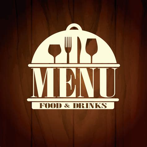 Retro Vintage Food And Drinks Menu Wood Background 12524205 Vector Art