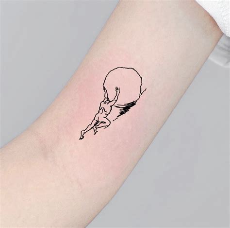 Sisyphus Temporary Tattoo Tattoos For Women Black Tattoo Etsy