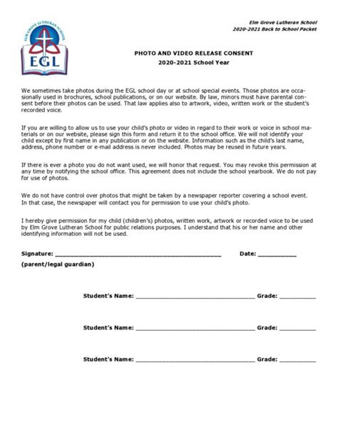 Useful Photo Release Consent Forms Templates