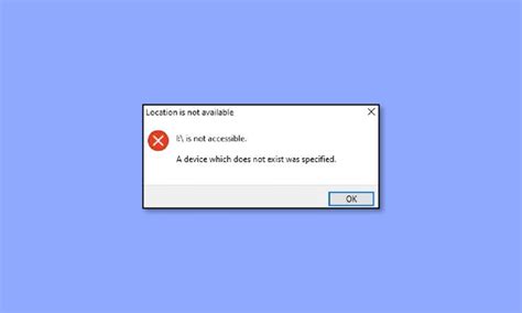 Fix A Device That Does Not Exist Was Specified Error On Windows 10