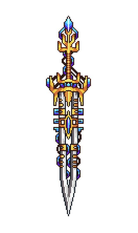 16th Pixel Art Blue Energy Great Sword By TrepkSoto On DeviantArt