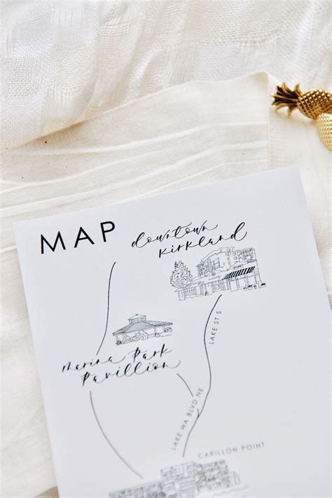 Wedding Invitation Map Map Wedding Invitation Illustrated Wedding