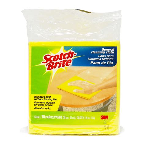 Paño Absorbente Celulosa Scotch Brite 3M 38X38 cm 10 Unidades
