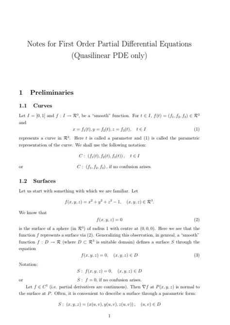 notes for first order partial differential equations 11657