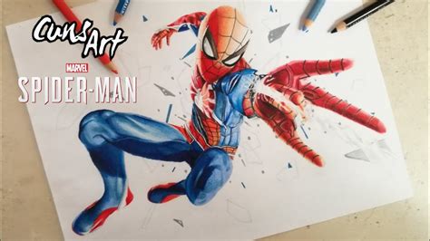 COMO DIBUJAR A SPIDERMAN PS4 2018 How To Draw Spiderman PS4 2018