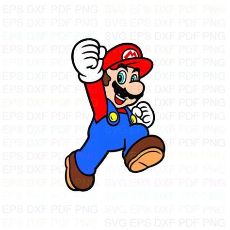 Super Mario Jumping Svg Dxf Eps Pdf Png Cricut Cutting File Etsy