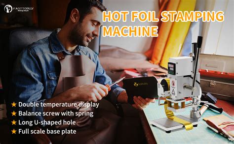 FASTTOBUY Upgraded Hot Foil Stamping Machine 10x13cm Leather Bronzing