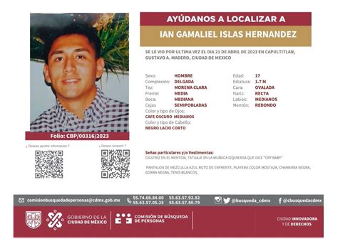 MetroCDMX on Twitter Si tienes información para localizar a Ian