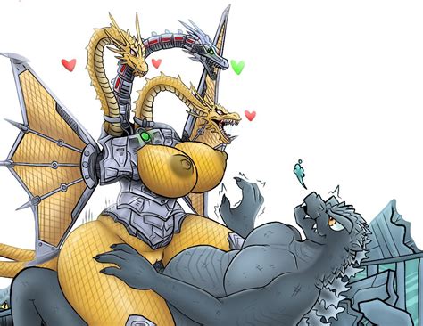 Rule 34 Anthro Female On Top Godzilla Godzilla Series King Ghidorah Mecha King Ghidorah