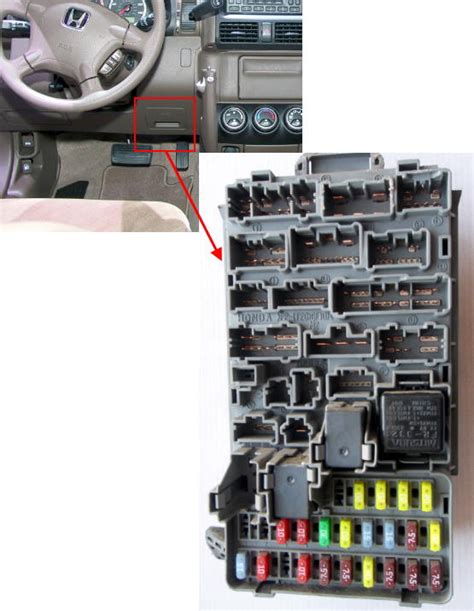 Fuse Box Diagram Honda Cr V G And Relay With Designation Location