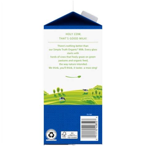 Simple Truth Organic Reduced Fat Milk Half Gallon Gal Fred Meyer