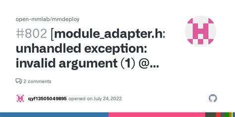 Module Adapter H 34 Unhandled Exception Invalid Argument 1 Home