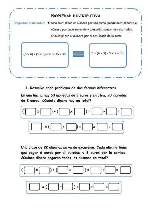 Ejercicio De Propiedad Distributiva Propiedad Distributiva
