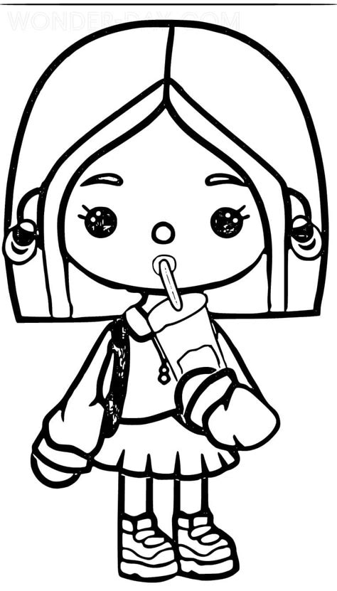 Garota Da Toca Boca Para Colorir Imprimir E Desenhar Coloringlib