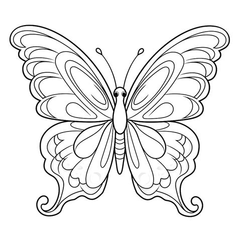 Mariposa para colorear página 01 para niños