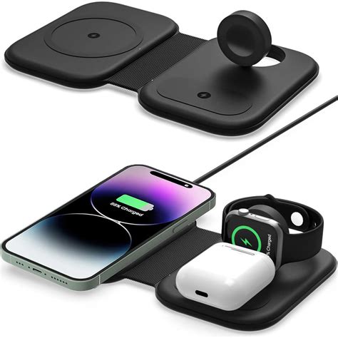 Ładowarka indukcyjna Alogy 3w1 szybka bezprzewodowa Qi 15W do Apple