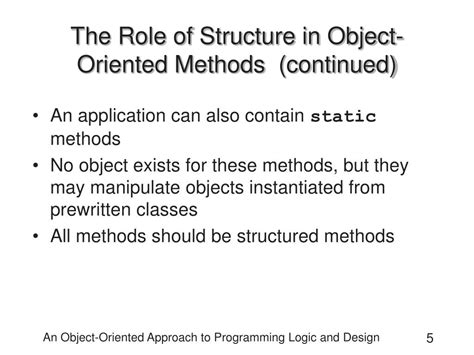 ppt an object oriented approach to programming logic and design powerpoint presentation id 36068