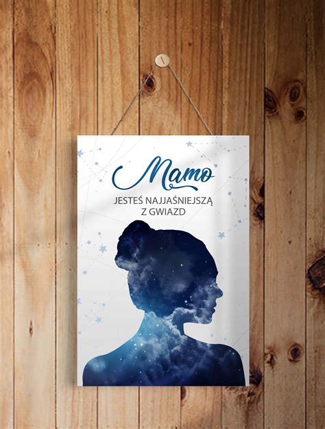 Tabliczka drewniana z sentencją ozdobna zawieszka prezent na Dzień