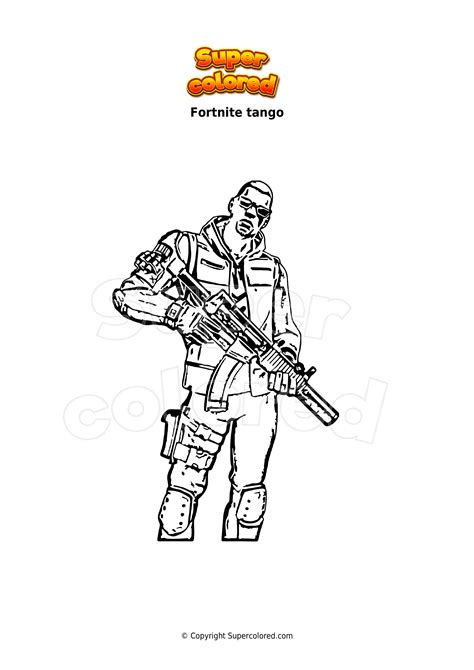 Dibujo Para Colorear Fortnite Tango Supercolored