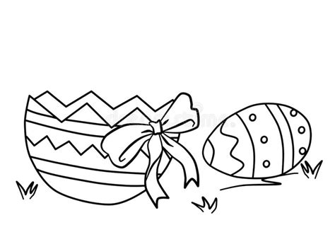 Colorindo Para Crian as P scoa Página Colorindo Ovo Ilustração do
