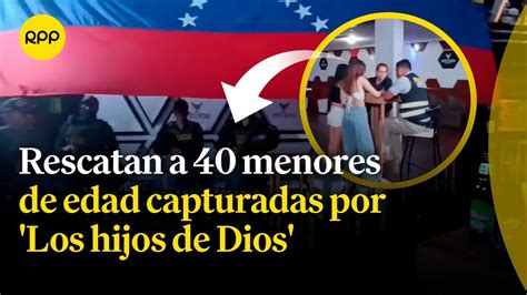 Policía intervino a 10 presuntos integrantes de Los hijos de Dios en