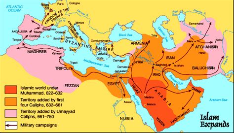 Map Showing The Spread Of Islam And The Abbasid Empire This Map Shows