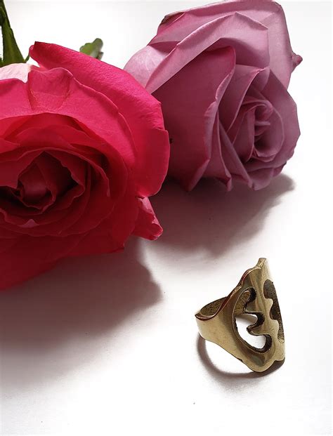 Brass Nyame Adinkra Ring Queen Adwoa S Closet