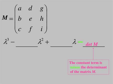 characteristic polynomial of a 3x3 matrix