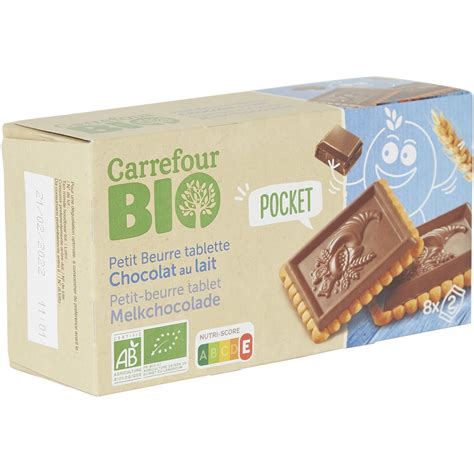 Biscuits Petit Beurre Tablette Chocolat Au Lait Bio CARREFOUR BIO Le