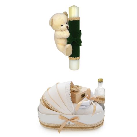 Set Botez Complet 11 Piese Personalizat Lumanare Cu Catifea Si