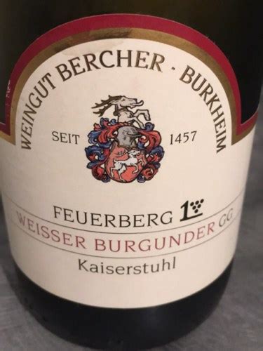 Weingut Bercher Feuerberg Weisser Burgunder GG Vivino US