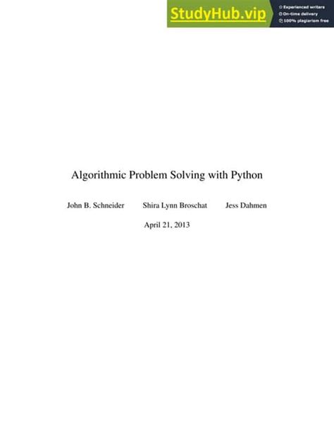 algorithmic problem solving with python pdf