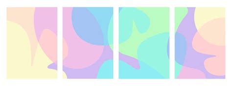 Conjunto de fondo abstracto con color pastel ilustración vectorial
