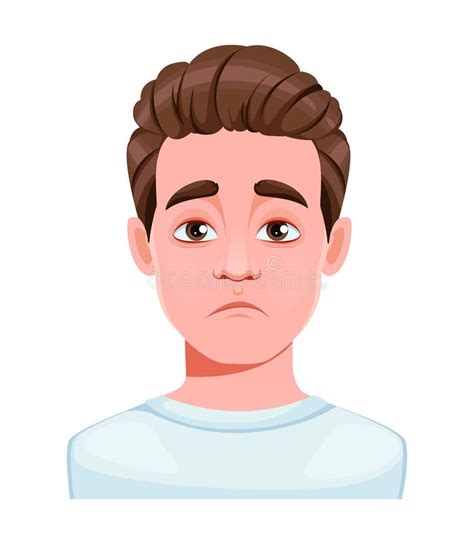 Expresi N Facial De Un Joven Apuesto Sonriendo Ilustraci N Del Vector