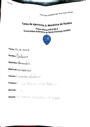 Física Básica FIS0180 UASD Studocu