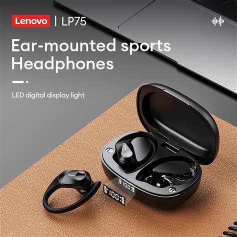 Jual Lenovo Thinkplus LP75 OWS Open Ear Bluetooth Earphones TWS Sport