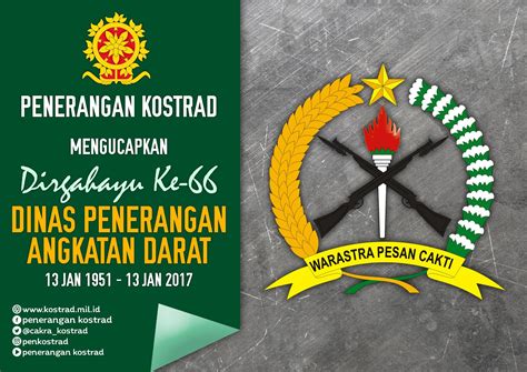 Kostrad On Twitter Dirgahayu Ke 66 Dinas Penerangan Angkatan Darat