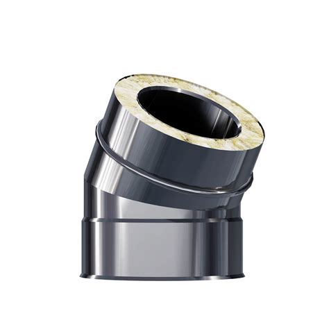 KZD Kolano izolowane nierdzewne fi 225 1 0mm 30 stopni komin wkład stal