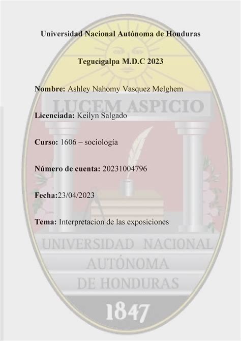 Universidad Nacional Aut Noma De Honduras Universidad Nacional