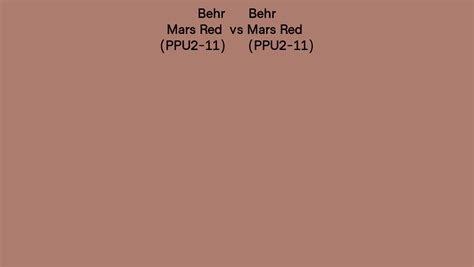 Behr Mars Red Vs Mars Red Side By Side Comparison