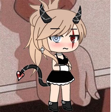A Drawing Of A Girl With Horns On Her Head And An Evil Look On Her Face