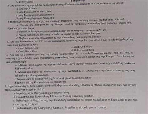 BASAHIN AT UNAWAIN ANG MGA KATANUNGAN PILIIN ANG WASTONG SAGOT AT
