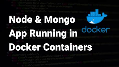 node js and mongodb application running in docker containers