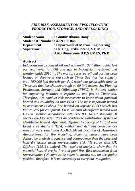 pdf fire risk assessment on fpso floating production … · timor sea that has shallow trough