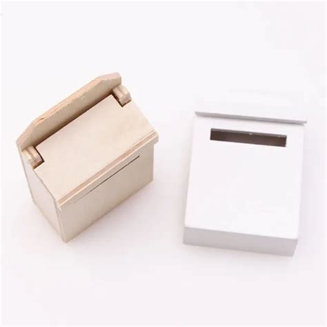 MAISON MINIATURE BOÎTE aux lettres vierge en bois pour maison de poupée